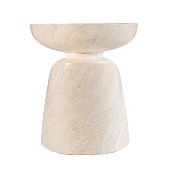 RST BRANDS Grover Faux Stone Goblet Outdoor Side Table in Gray OP-STNST ...