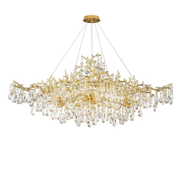 Trees Square Crystal Chandelier Hdc 600mm Modern Gold Crystal Tree
