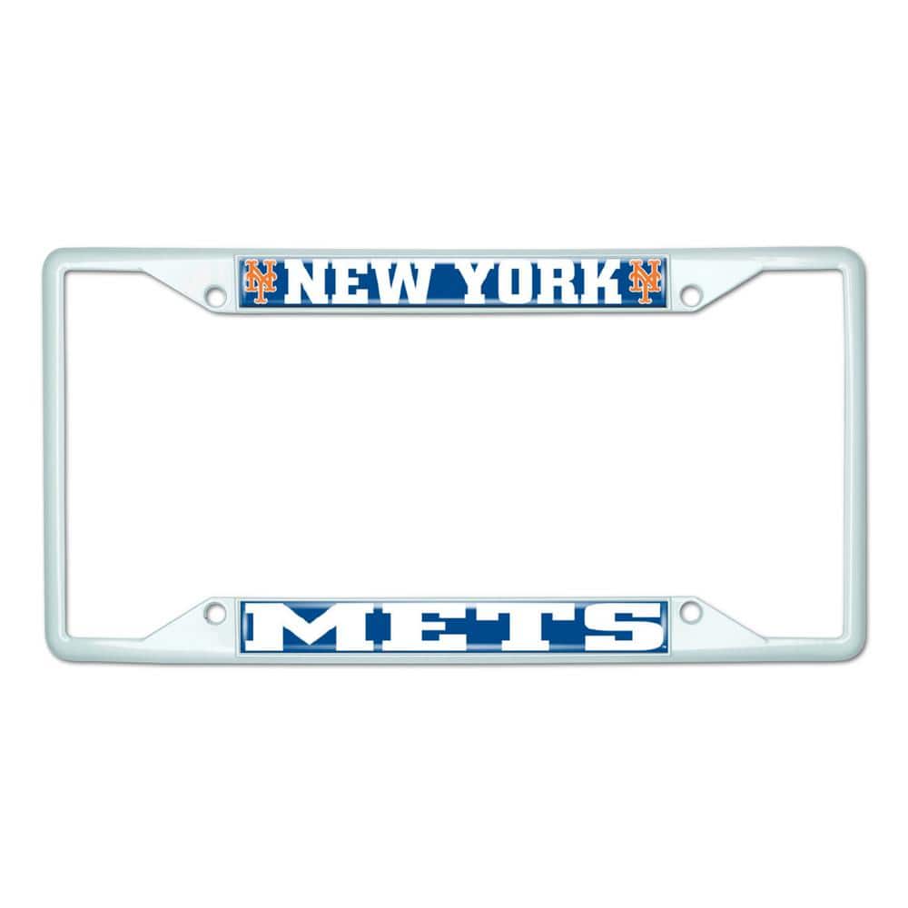 FANMATS Universal Fit MLB - New York Mets License Plate Frame - White ...