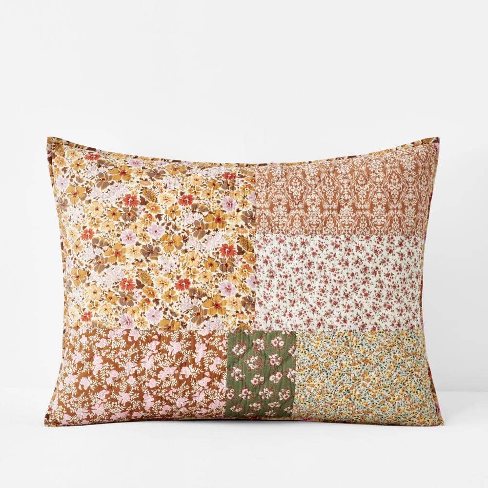 The Company Store Mini Floral Garden Patchwork Multi Cotton Standard ...