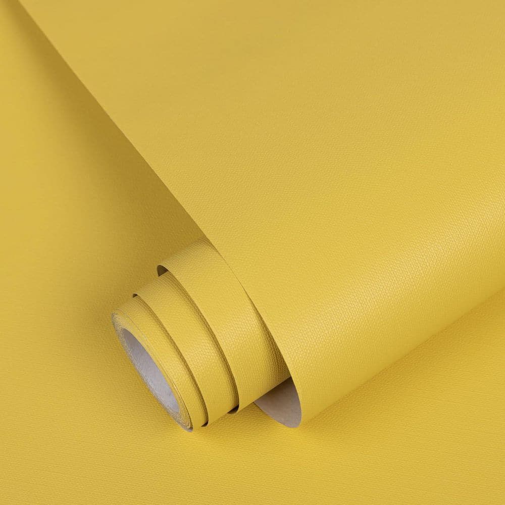 Dark Yellow Solid Color Contact Paper Peel and Stick Wallpaper Roll Set ...