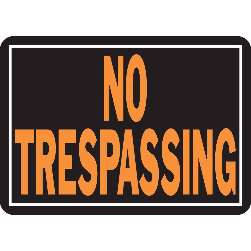 HY-KO 10 in. x 14 in. Aluminum No Trespassing Sign 804 - The Home Depot