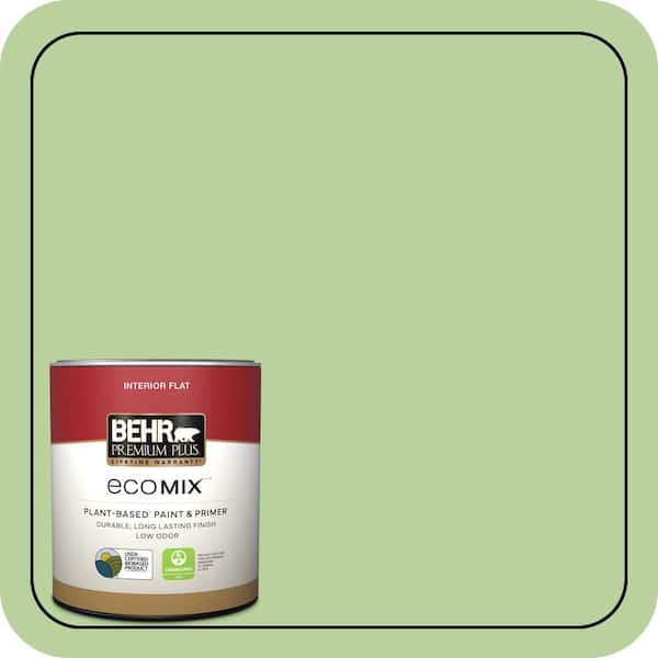 BEHR PREMIUM PLUS 1 qt. #P380-4 Four Leaf Clover Flat EcoMix Plant ...