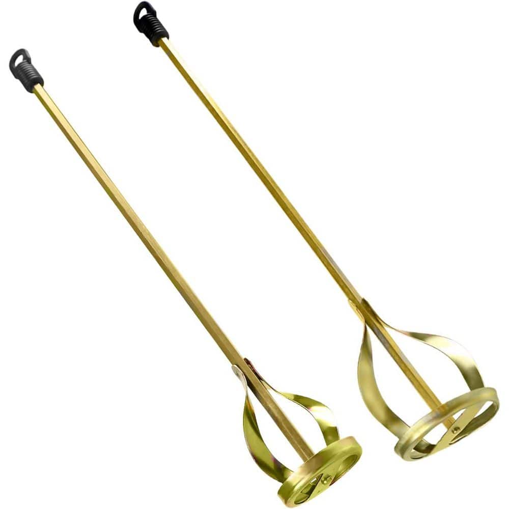 KIWDZFU 2.36 and 3.15 Zinc Plated Steel Paint Mixer Stirrer for Drill ...