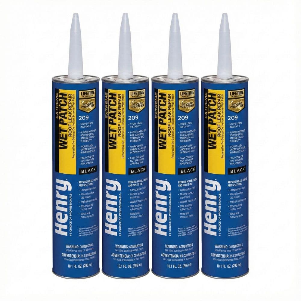 Henry 209XR Extreme Rubberized Wet Patch Black Roof Leak Repair Sealant ...