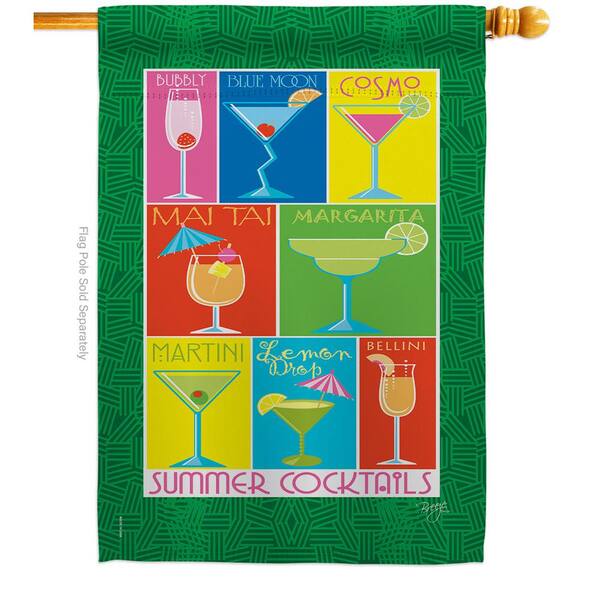 Breeze Decor 2.3 ft. x 3.3 ft. Summer Drinks Cocktail House Flag 2 ...