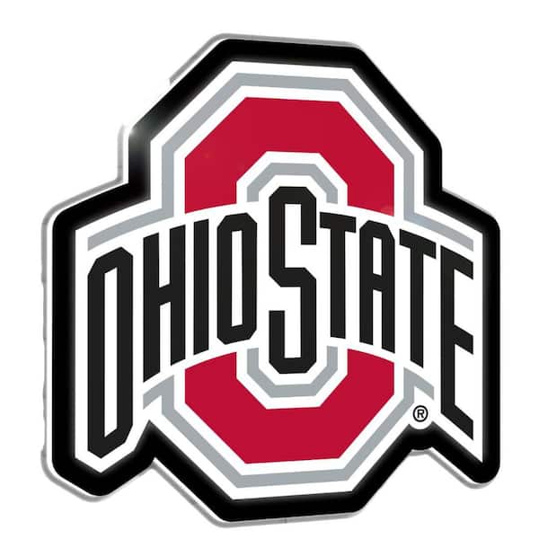Evergreen Ohio State University Team Logo Shaped Multicolor 23 in. W x ...