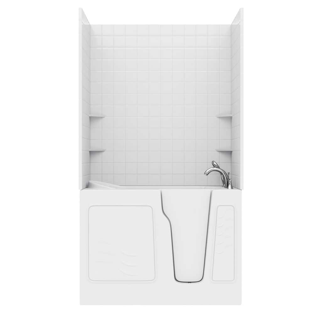 Universal Tubs Rampart Wall Series 29 in. x 52 in. Right Drain ...
