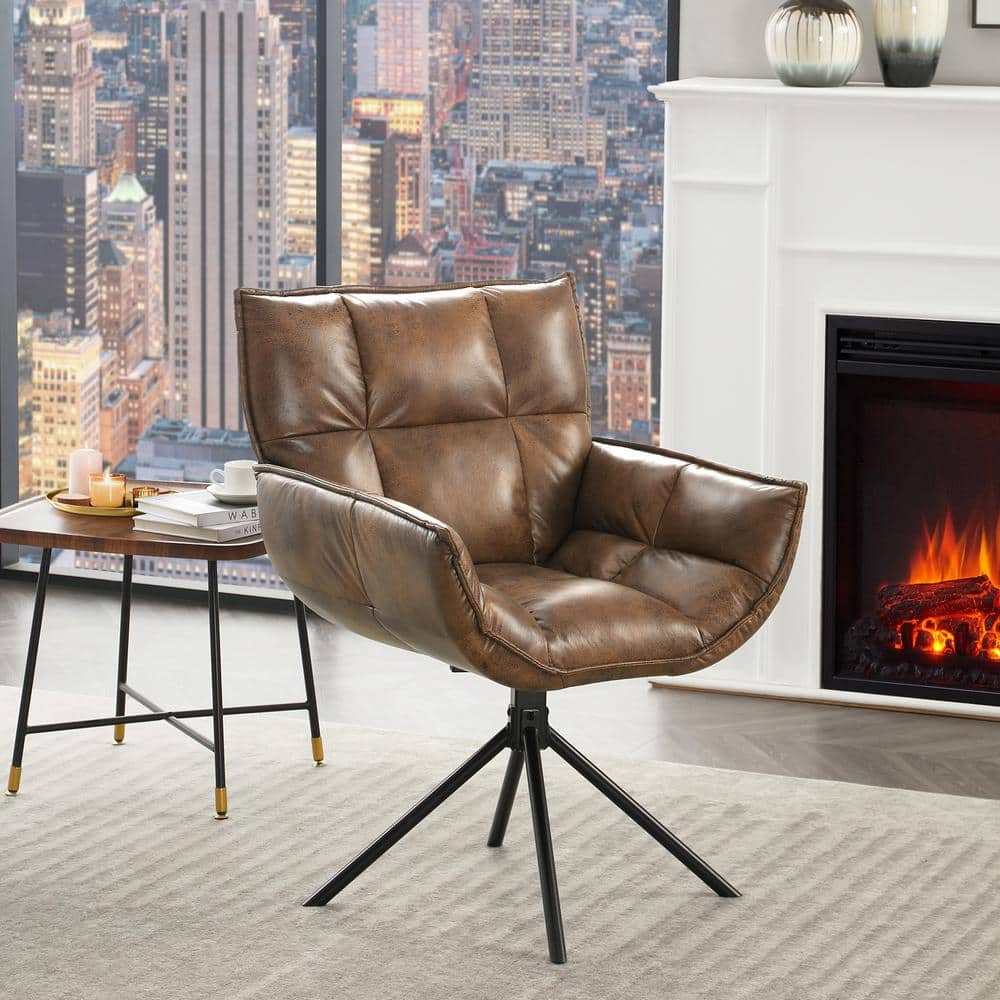 Dark brown swivel chair store