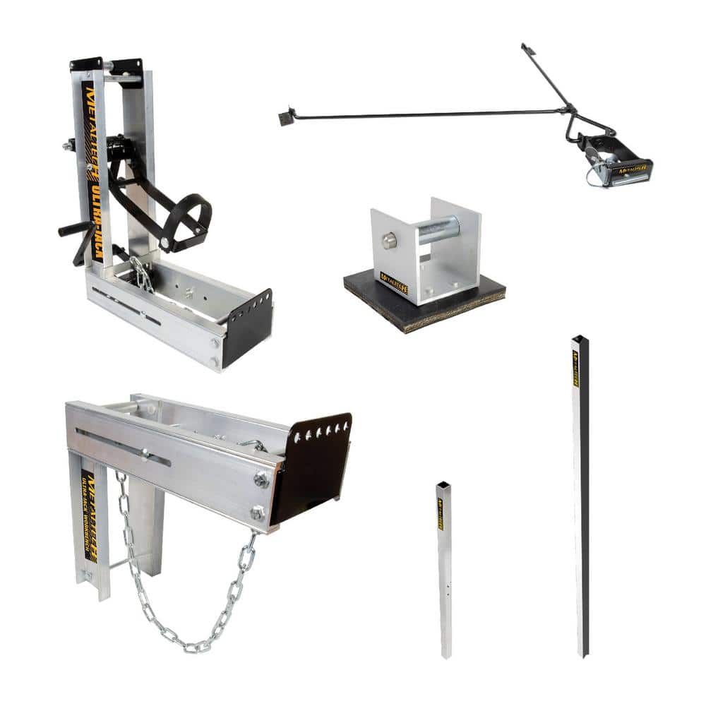 MetalTech Ultra-Jack Pro 24 ft. Aluminum Pro Pole Pump Jack Scaffolding ...