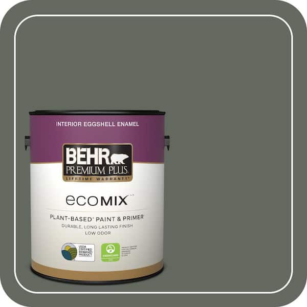 BEHR PREMIUM PLUS 1 gal. #N410-6 Pinecone Hill Eggshell Enamel EcoMix ...