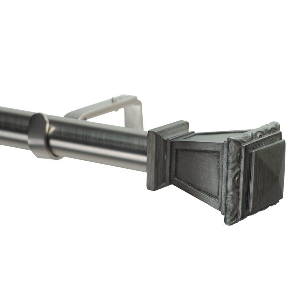Art Decor 72 in. Non-Telescoping 1-1/8 in. Single Curtain Rod in ...