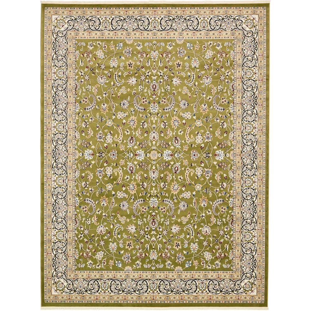 Unique Loom Narenj Leeds Green 10' 0 x 13' 0 Area Rug 3135800 - The ...