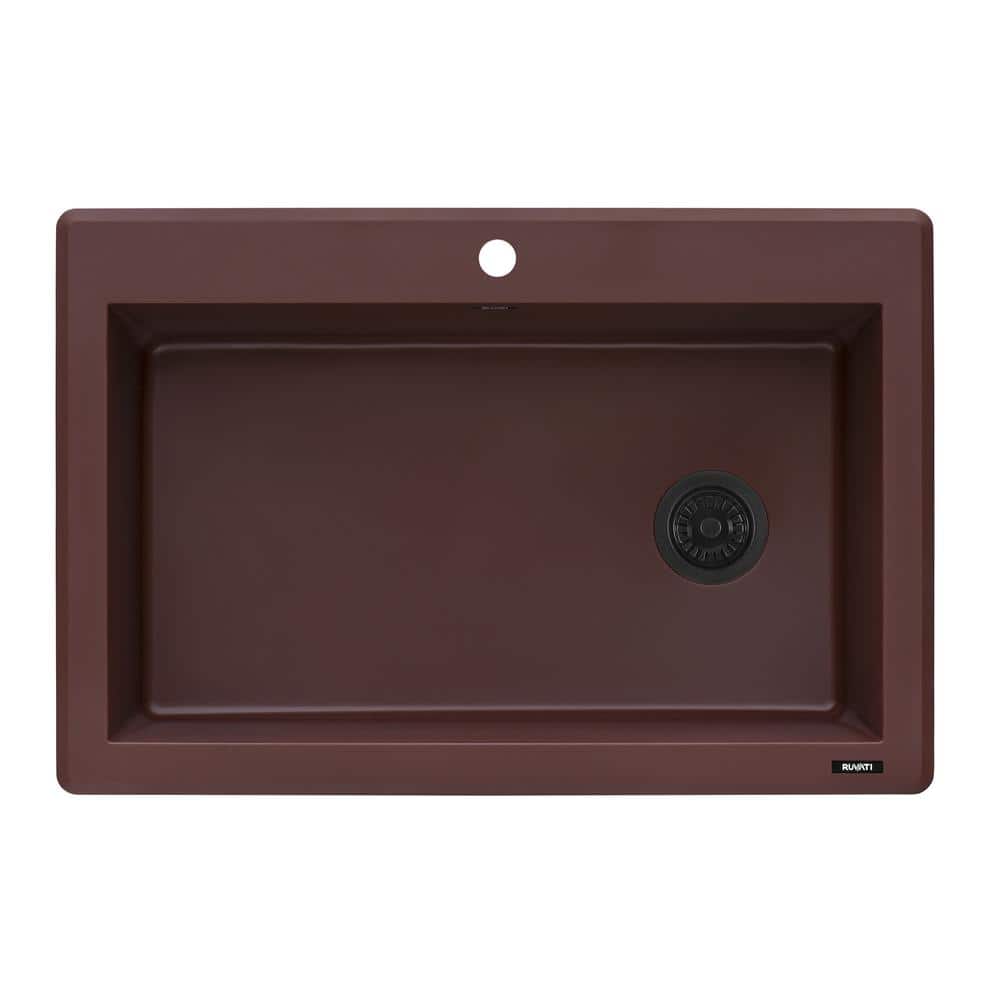Reviews for Ruvati EpiGranite 33 in. Drop-in Single Bowl Kitchen Sink ...
