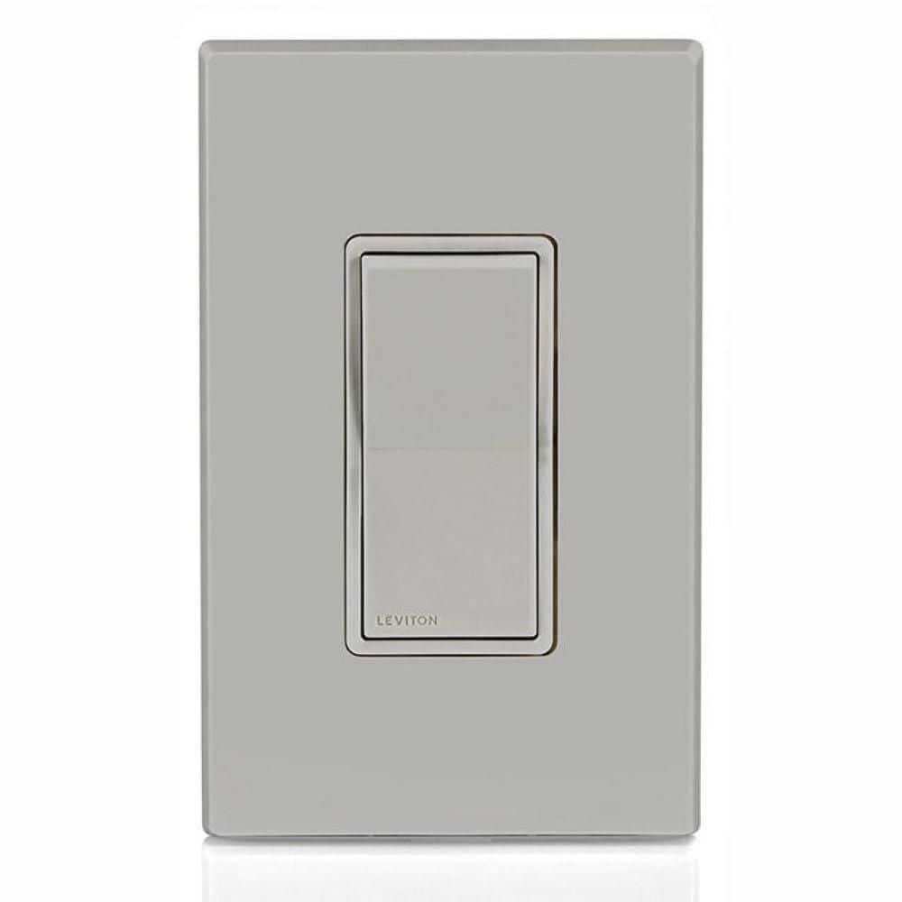Leviton 15 Amp Single-Pole Weather-Resistant Decora Switch, Gray W5601 ...