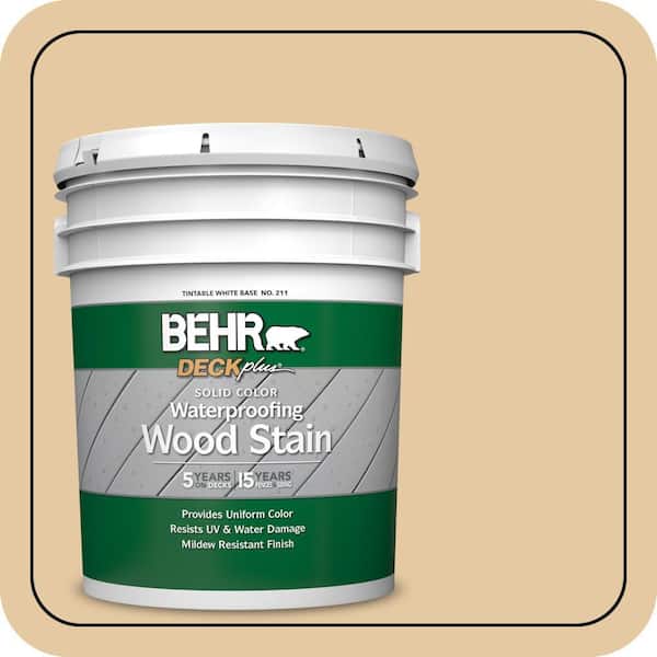 BEHR DECKplus 5 gal. #SC-133 Yellow Cream Solid Color Waterproofing ...