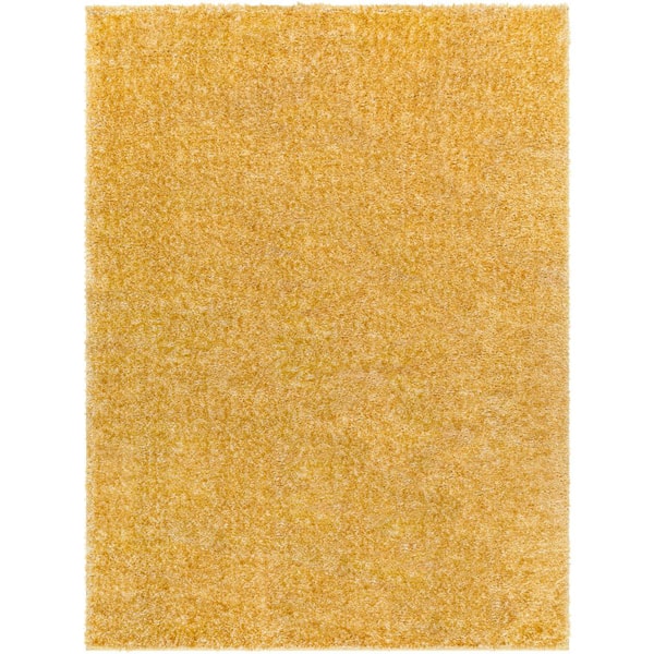 Livabliss Cloudy Shag Yellow 7 ft. x 9 ft. Solid Indoor Area Rug ...