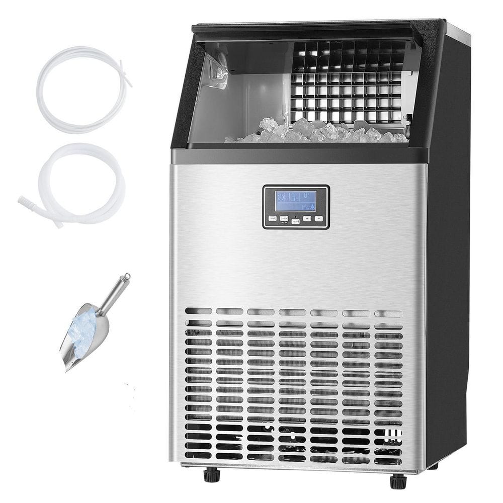 SKYSHALO Commercial Ice Maker 150 lbs. /24 H Freestanding 15.7 in. W ...