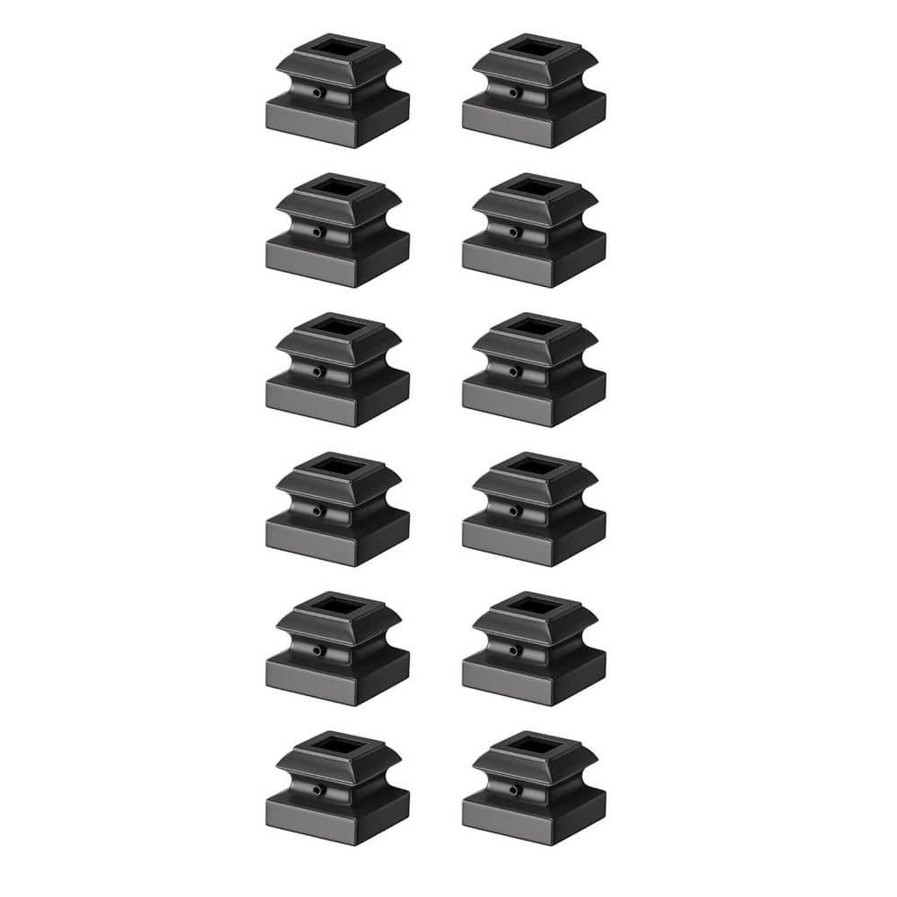 Afoxsos 5.87 in. H x 3.62 in. W Satin Black Aluminum Stair Railing Kit ...