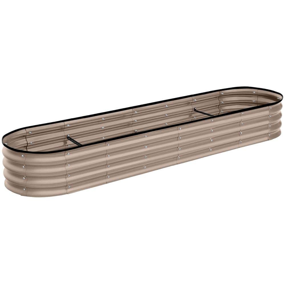 Reviews for Best Choice Products 8 ft. x 2 ft. x 1 ft. Taupe Oval Steel ...