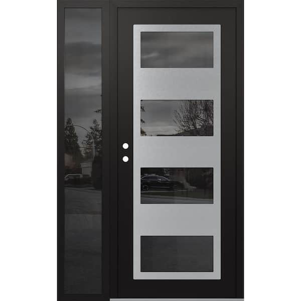 Tessari Doors C2 52 in. x 80 in. Silver P-Right-Hand/Inswing Mirrored ...