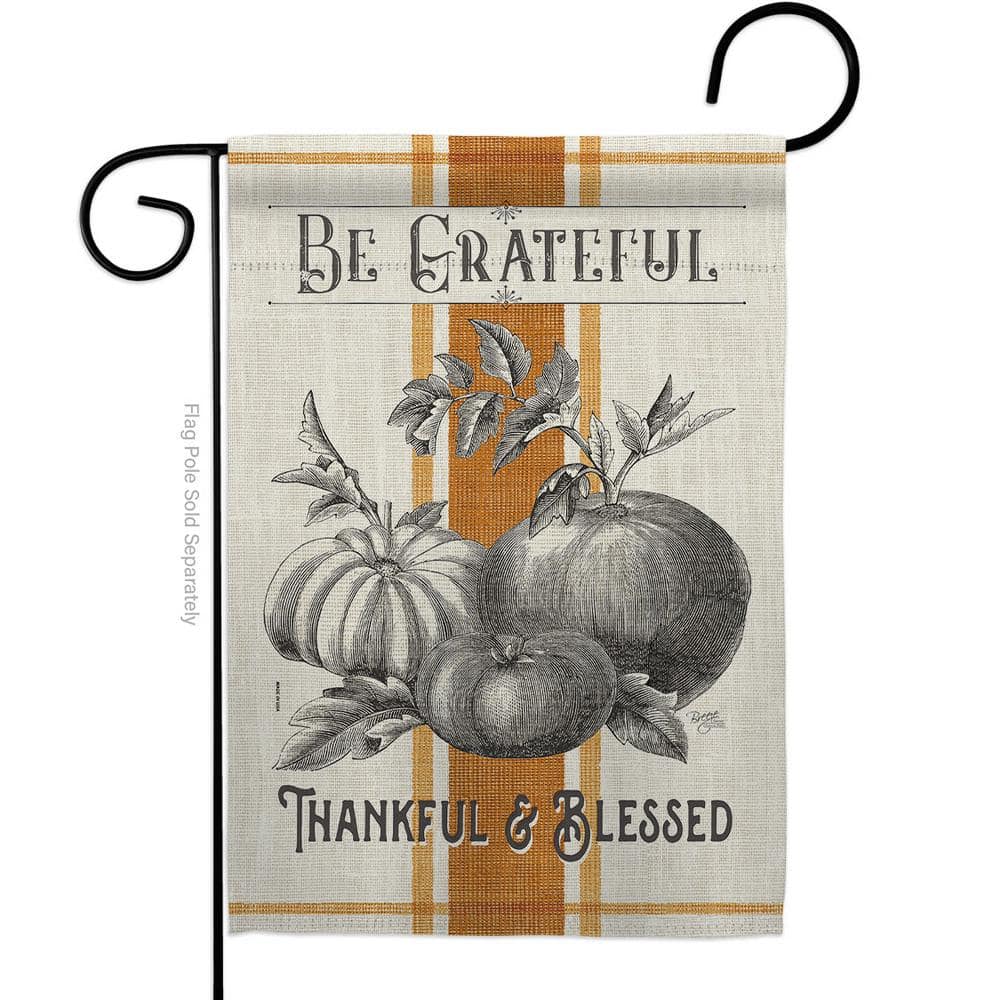 Breeze Decor 13 in. x 18.5 in. Autumn Farmhouse Garden Flag Double ...