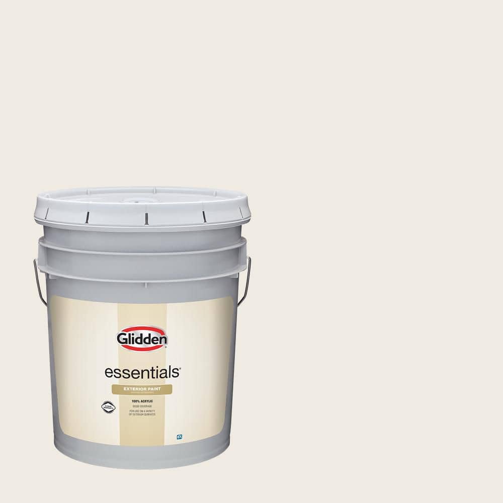 Glidden Essentials 5 gal. PPG1075-1 Linen Ruffle Semi-Gloss Exterior ...