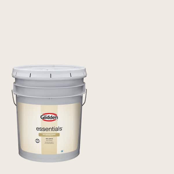Glidden Essentials 5 gal. PPG1075-1 Linen Ruffle Semi-Gloss Exterior ...