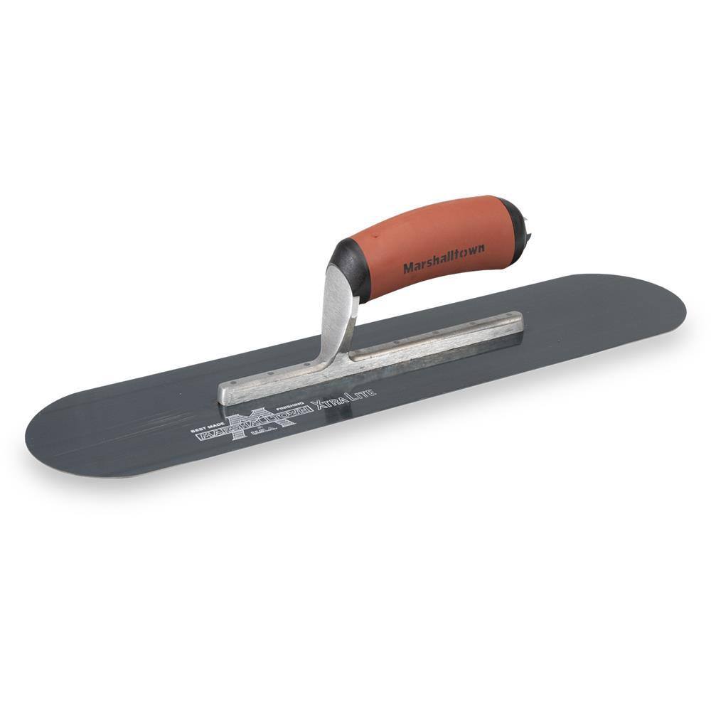 MARSHALLTOWN 16 in. x 4 in. Blue Steel Pool Trowel with DuraSoft Handle ...