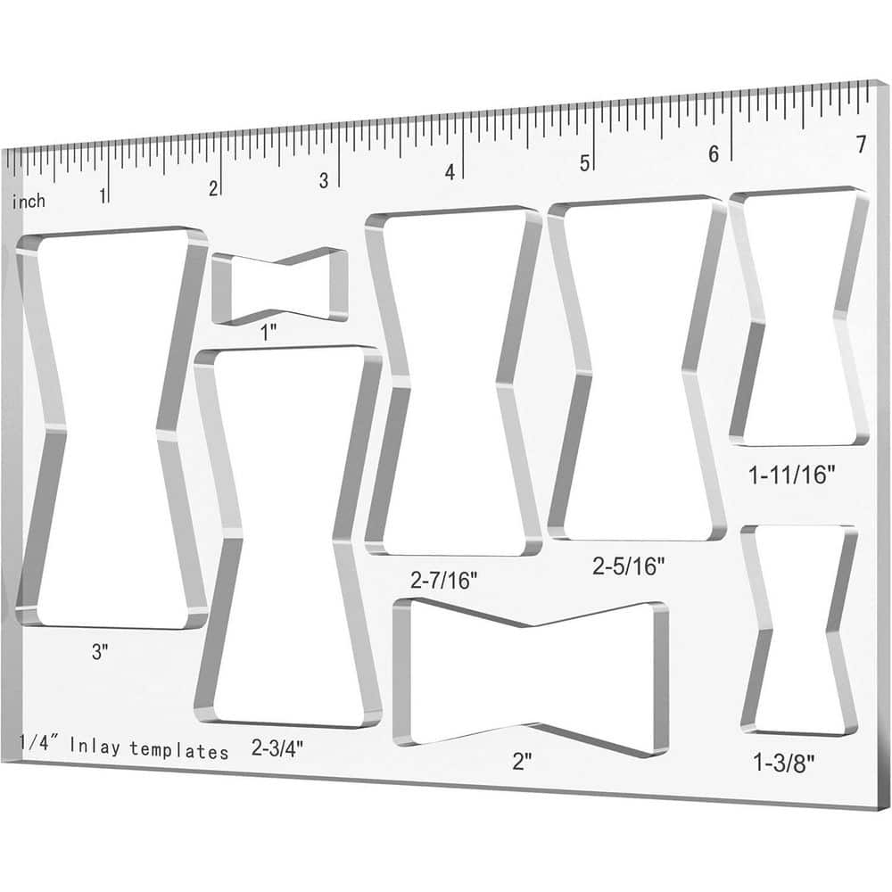 8 Sizes Clear Acrylic Router Template Jig Kit with Scale Markings for ...