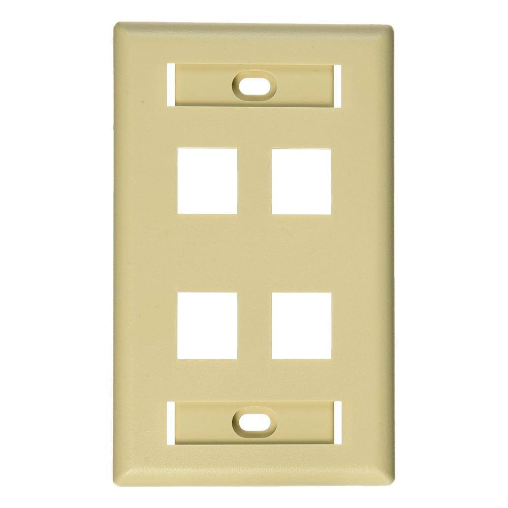 Leviton White 1-Gang Audio/Video Wall Plate (1-Pack) 42080-4IL 42080 ...