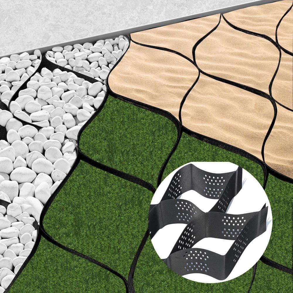 Wellco 3.3 ft. x 16.5 ft. x 6 in. L Series Plastic Ground Geo Grid ...