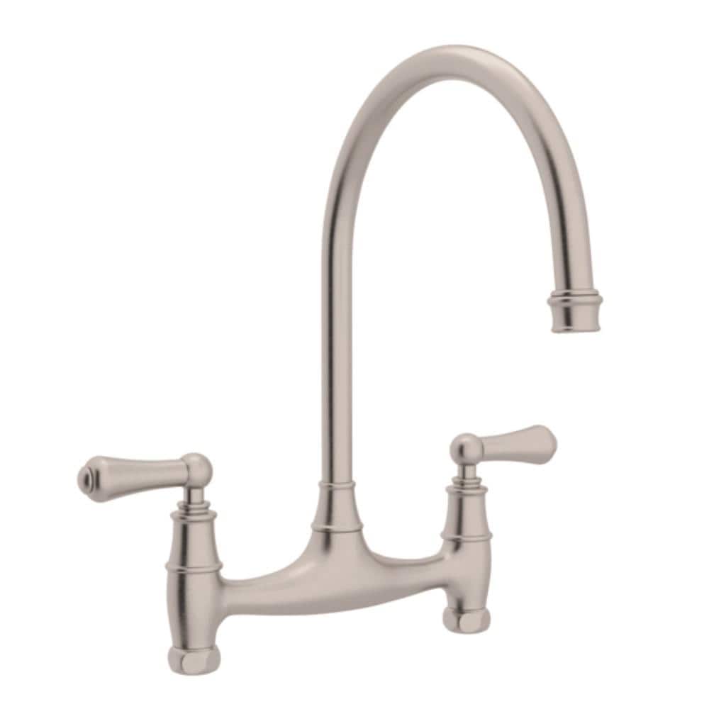 PERRIN & ROWE Georgian Era Two Handle Bridge Kitchen Faucet with No ...