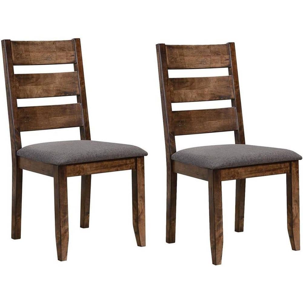 HOME IMPORTS EMPORIUM Brown/Gray Fabric Upholstered Wood Frame Dining ...