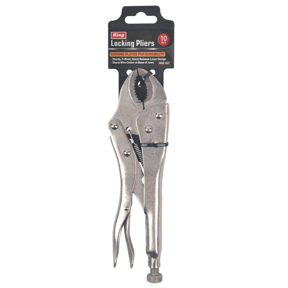 KING 10 in. Curved Jaw Locking Pliers 0060-0 - The Home Depot