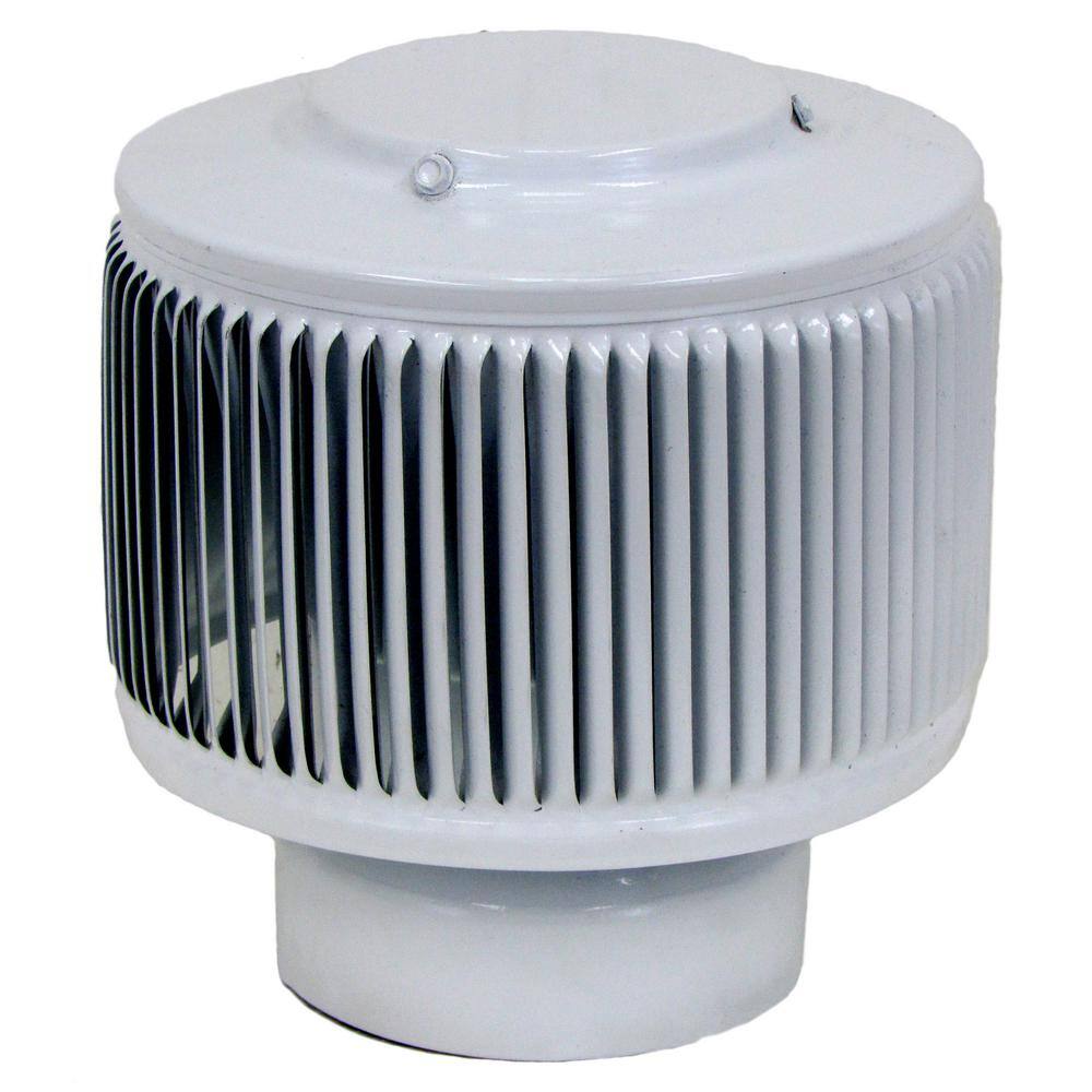 Active Ventilation 4 in. Dia Aura PVC Vent Cap Exhaust with Adapter for ...
