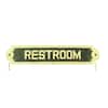 RENOVATORS SUPPLY MANUFACTURING RESTROOM Solid Brass Sign Plaque 2 1/8 ...