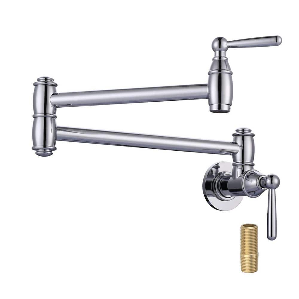VEVETTA Wall Mounted Pot Filler 2-Handles Kitchen Faucet with 360 ...