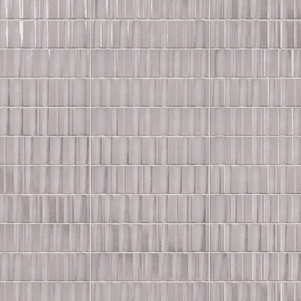 Jeffrey Court Tranquil Taupe 2.5 in. x 10 in. Glossy Porcelain ...