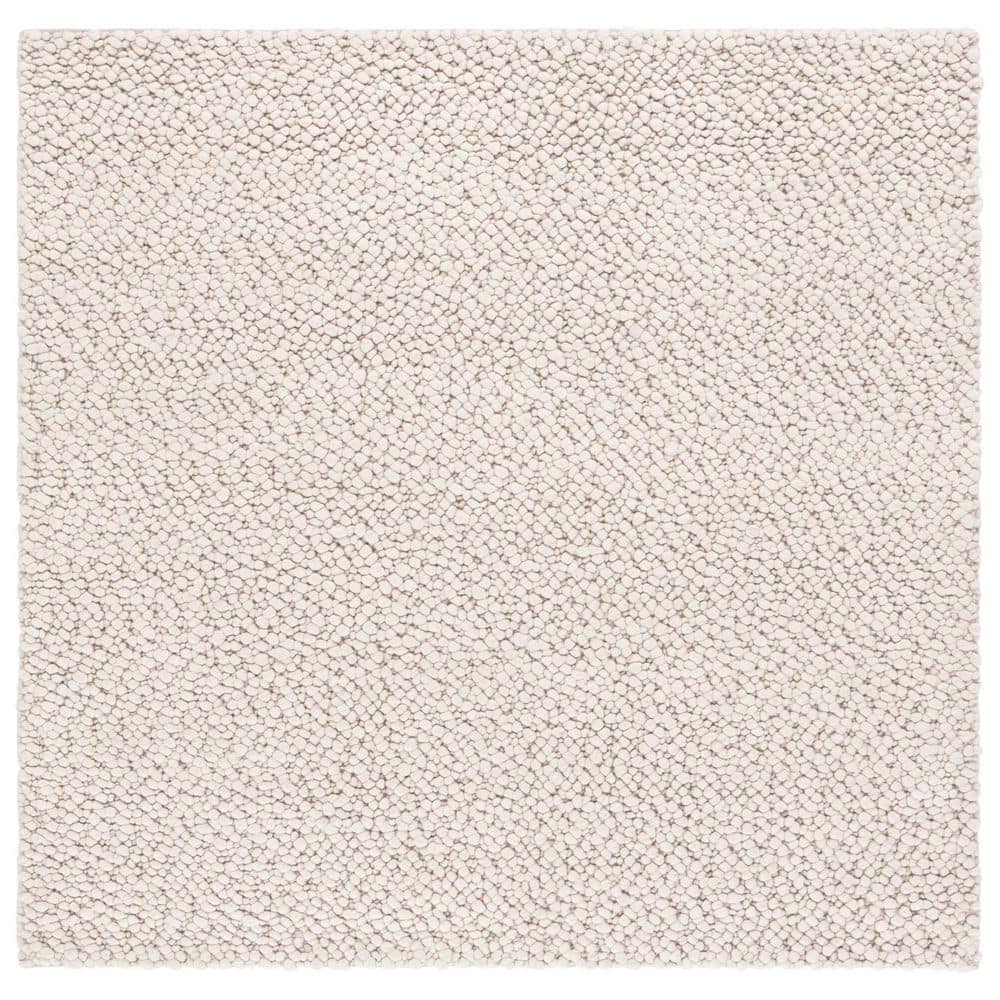 SAFAVIEH Natura 6 ft. x 6 ft. Light Beige Modern Solid Square Area Rug ...