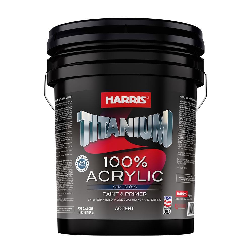 Harris Titanium 5 gal. Semi-Gloss Accent Base Interior/Exterior Enamel ...