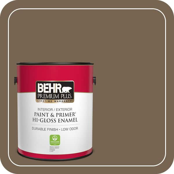 BEHR PREMIUM PLUS 1 gal. #BNC-35 Ground Pepper Hi-Gloss Enamel Interior ...