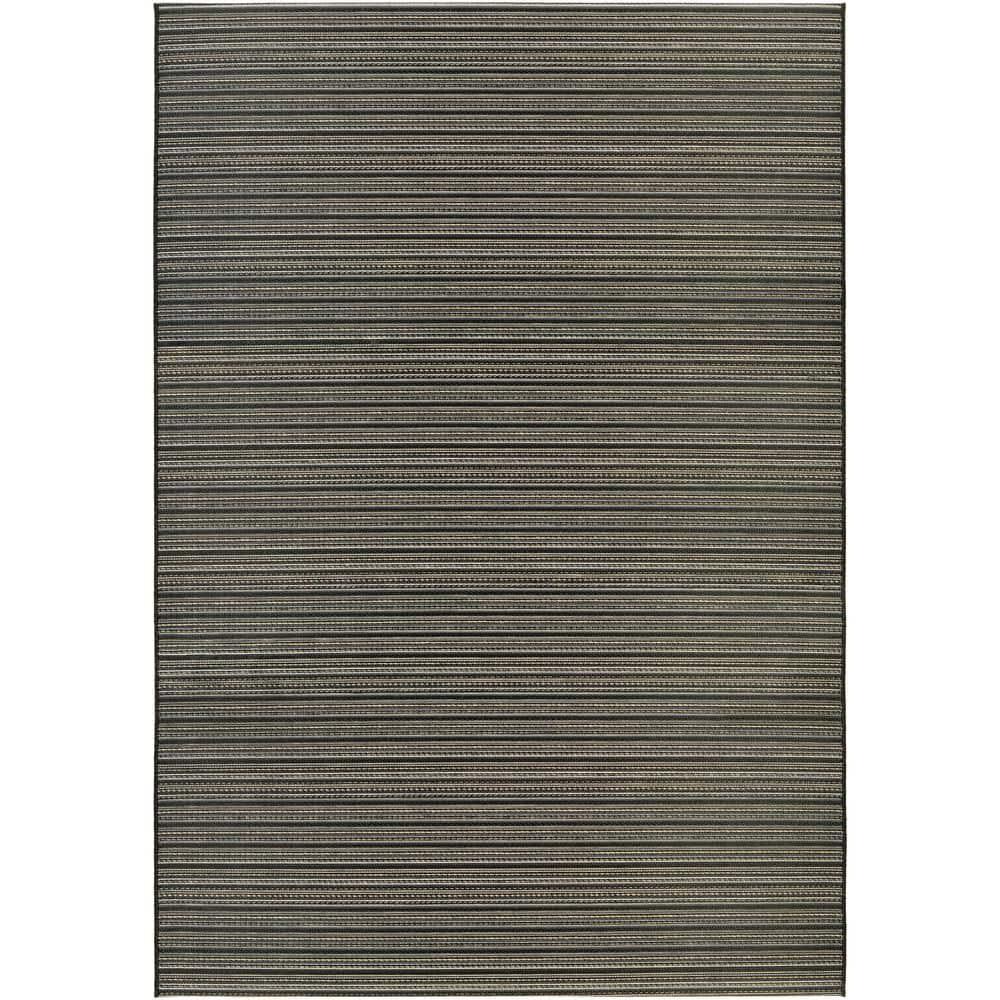 Couristan Cape Harwich Black-Tan 7 ft. x 10 ft. Indoor/Outdoor Area Rug ...