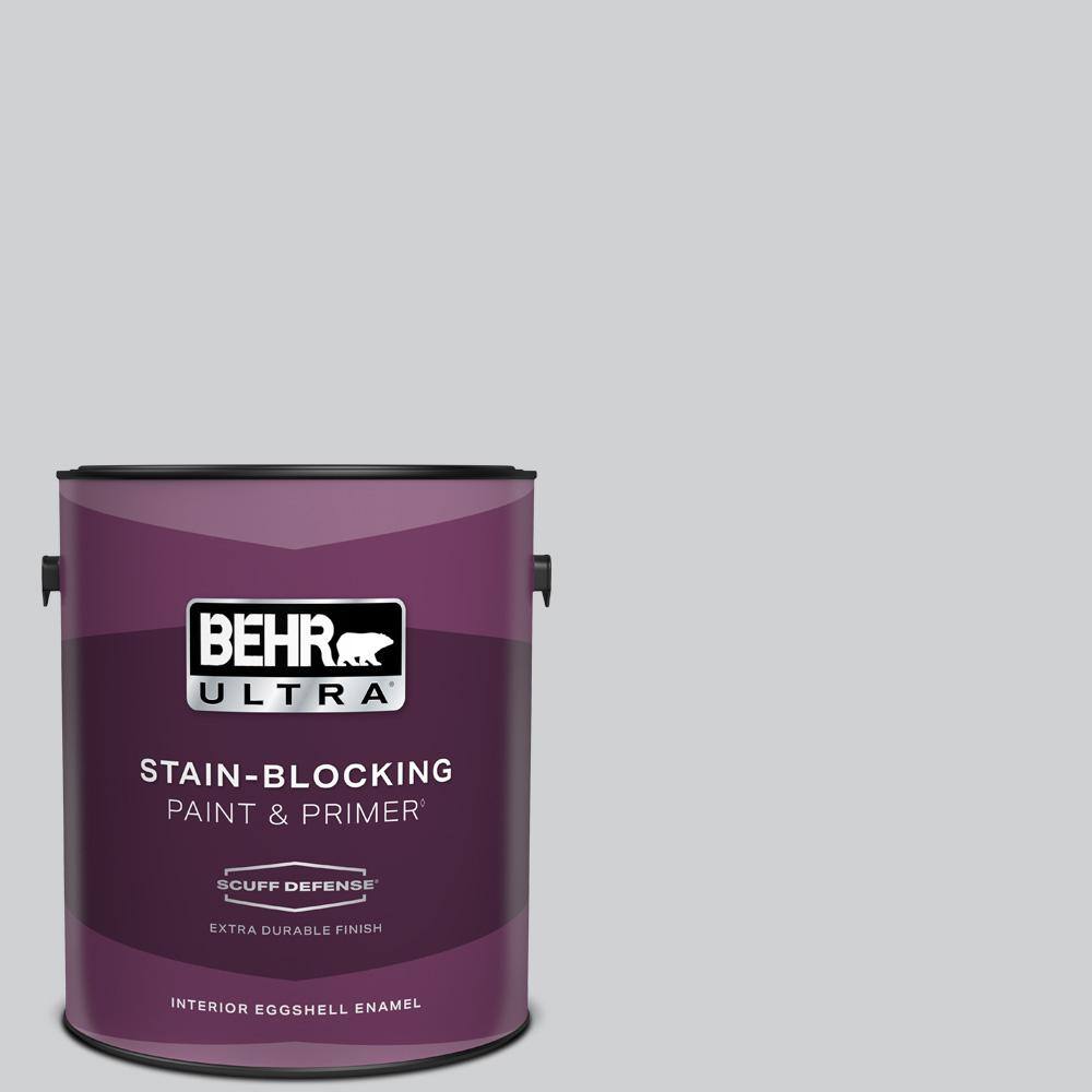 BEHR ULTRA 1 gal. #N510-1 Silver Shadow Extra Durable Eggshell Enamel ...