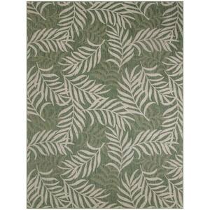 Nourison Garden Oasis Green Ivory 6 ft. x 9 ft. Nature-inspired ...