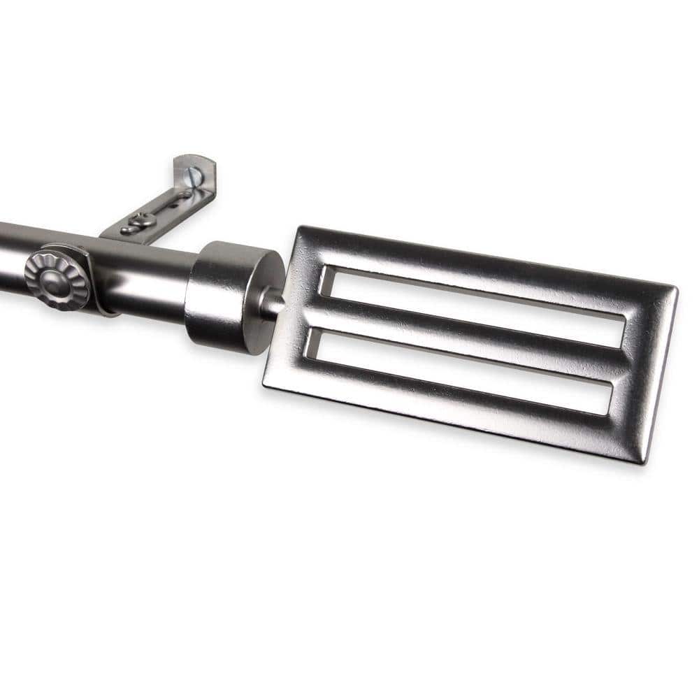 Rod Desyne 120 in. - 170 in. Telescoping Single Curtain Rod Kit in ...