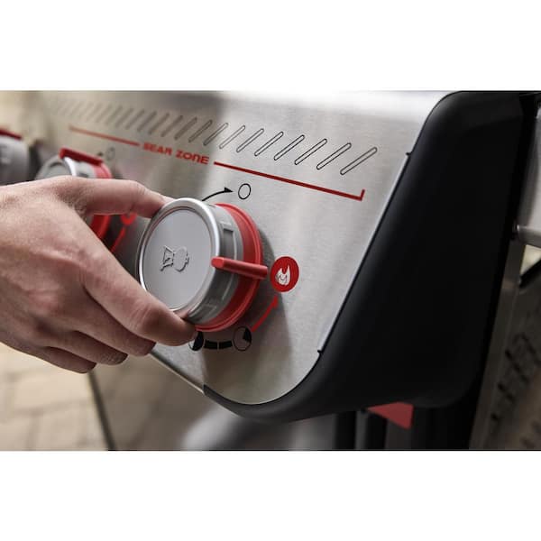 Weber Spirit E-425 4-Burner Liquid Propane Gas Grill in Black with Ruse ...