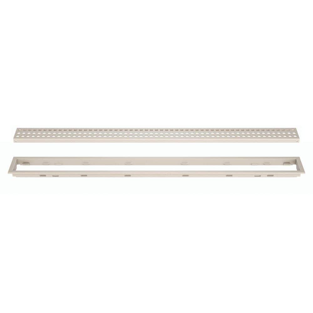 Schluter Kerdi-Line Ivory 47-1/4 in. Square Linear Drain Grate Assembly ...