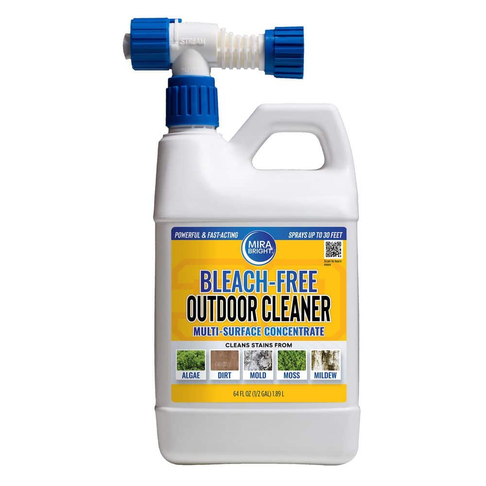 MIRA BRIGHT Bleach-Free Outdoor Cleaner 64 oz. Spray-On Concentrate ...