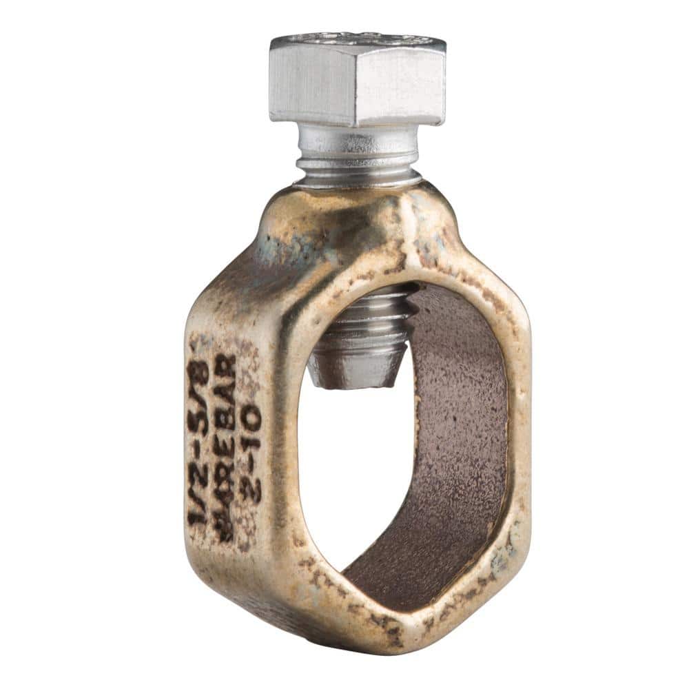 ERICO Universal 3/4 in. Ground Rod Clamp, Rod to Conductor, Bronze#10 ...